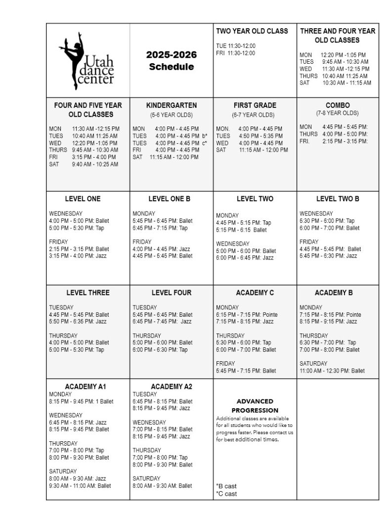 Register Now – Utah Dance Center